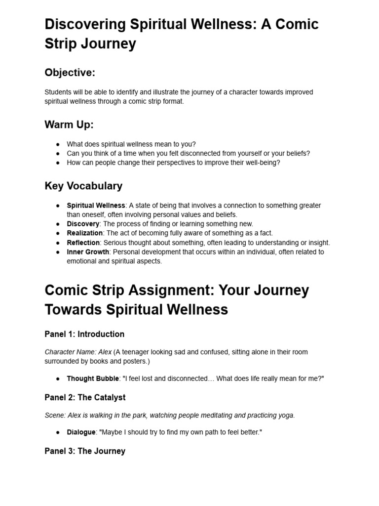 L3 - Spiritual Wellness - Discovering Spiritual Wellness - A Comic ...