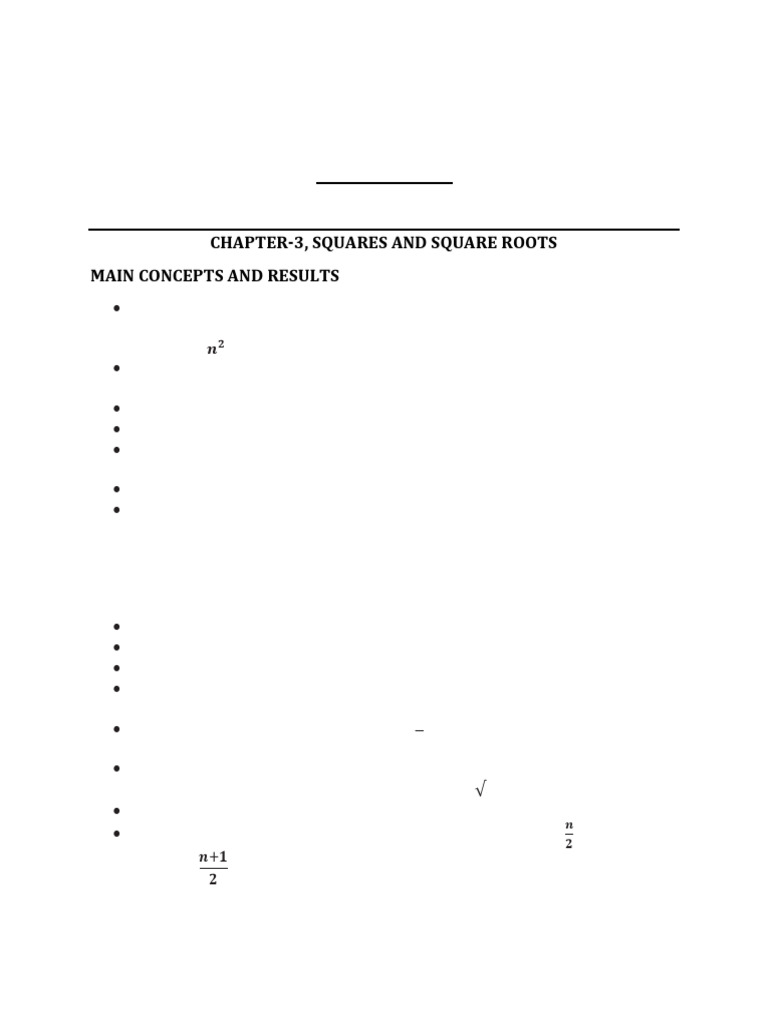 GR 8 Worksheet Squares and Square Roots | PDF | Area | Numbers