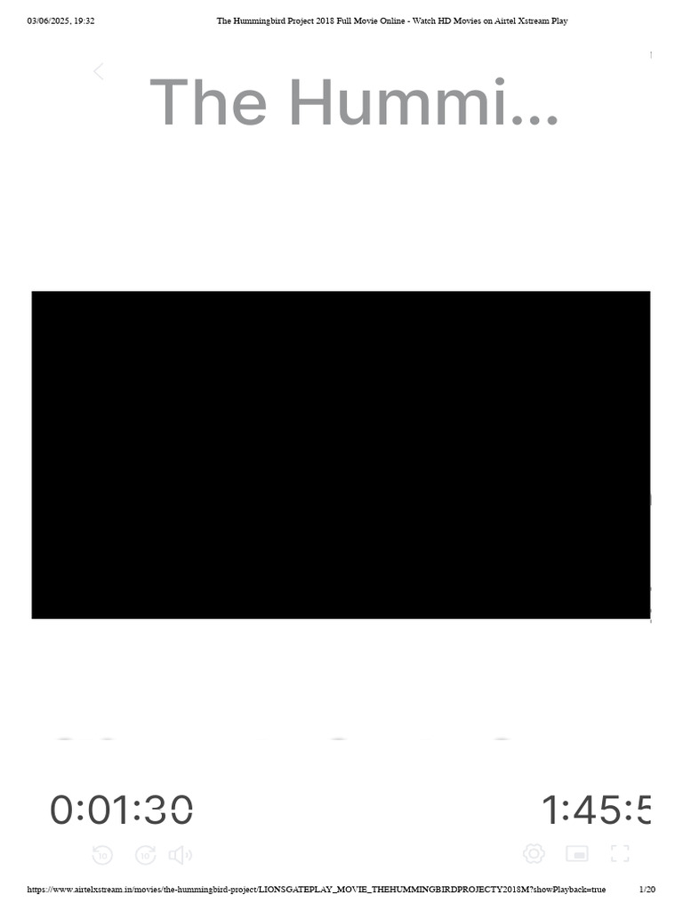 The Hummingbird Project Movie Online | PDF