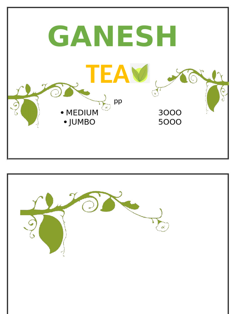 Ganesh Tea | PDF