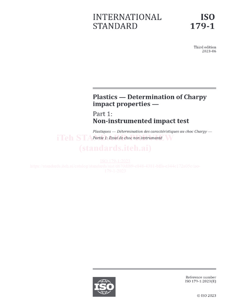 ISO 179-1 - 2023 Impak | PDF