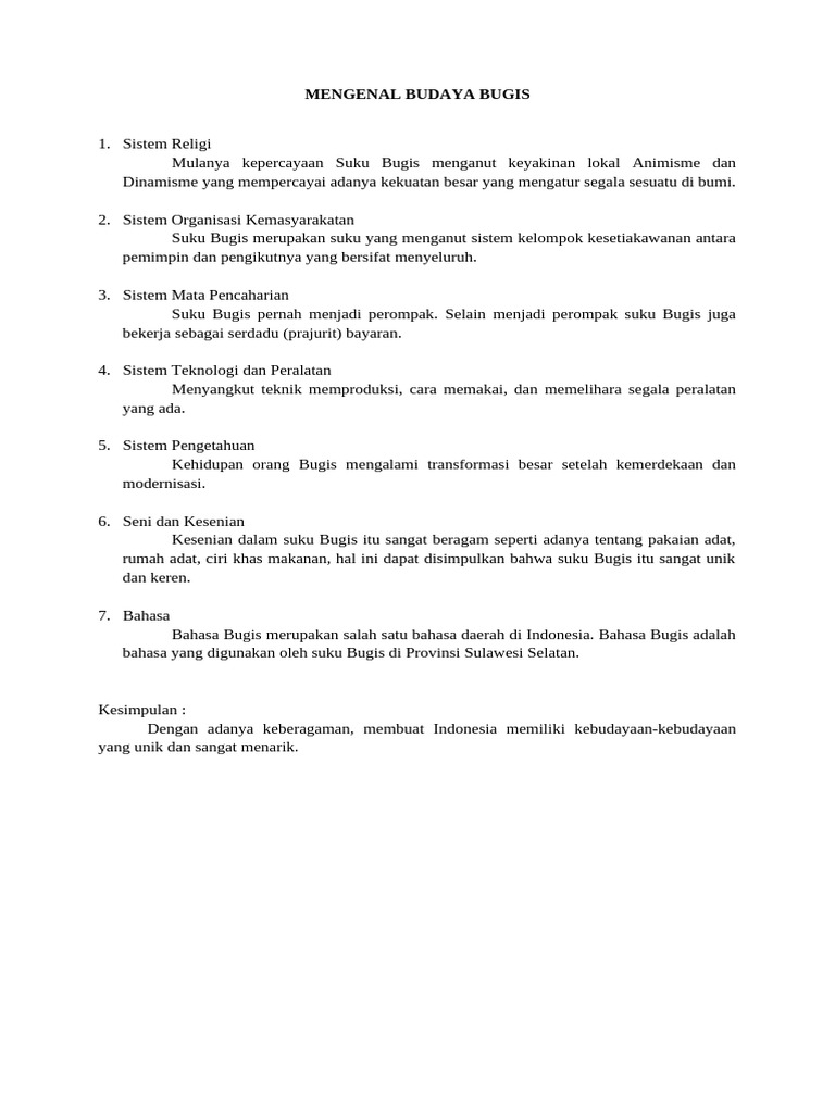 Mengenal Budaya Bugis | PDF