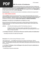 Political Cartoon Analysis: Articles of Confederation | PDF