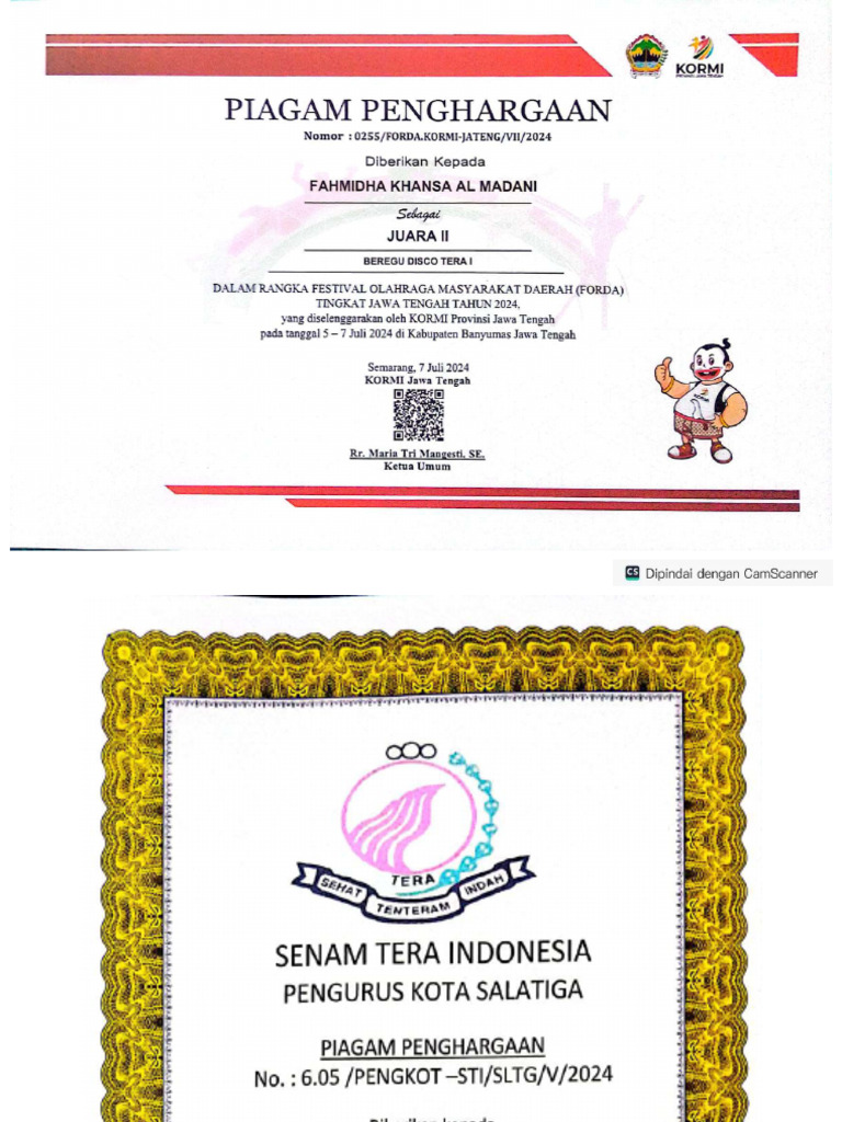 2. SPMB Piagam Kejuaraan Khansa | PDF