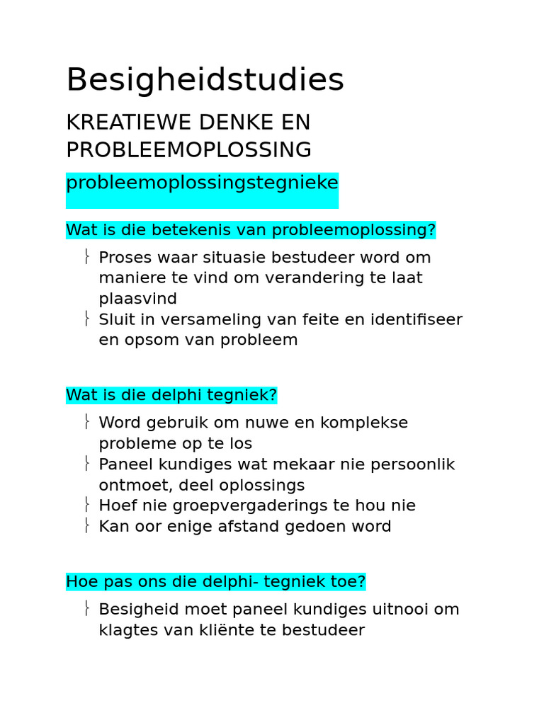 Besigheidstudies | PDF