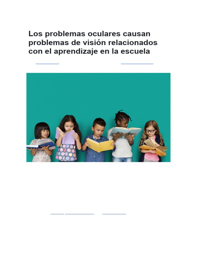 Los Problemas Oculares Causan Problemas de Visión Relacionados Con El ...