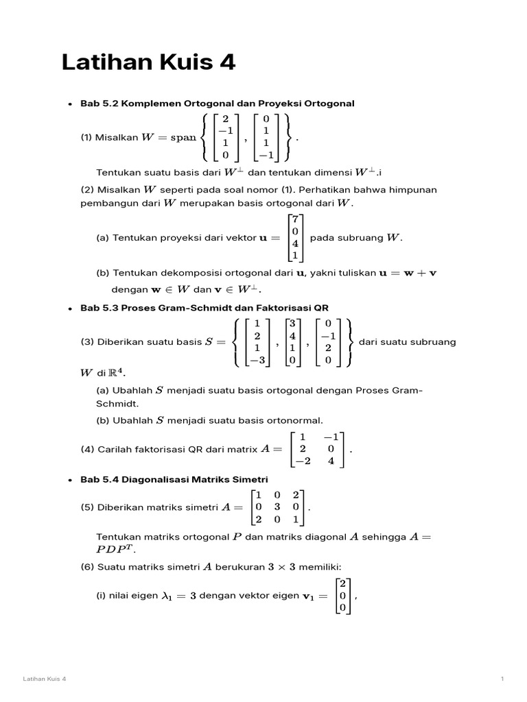 Latihan Kuis 4 | PDF