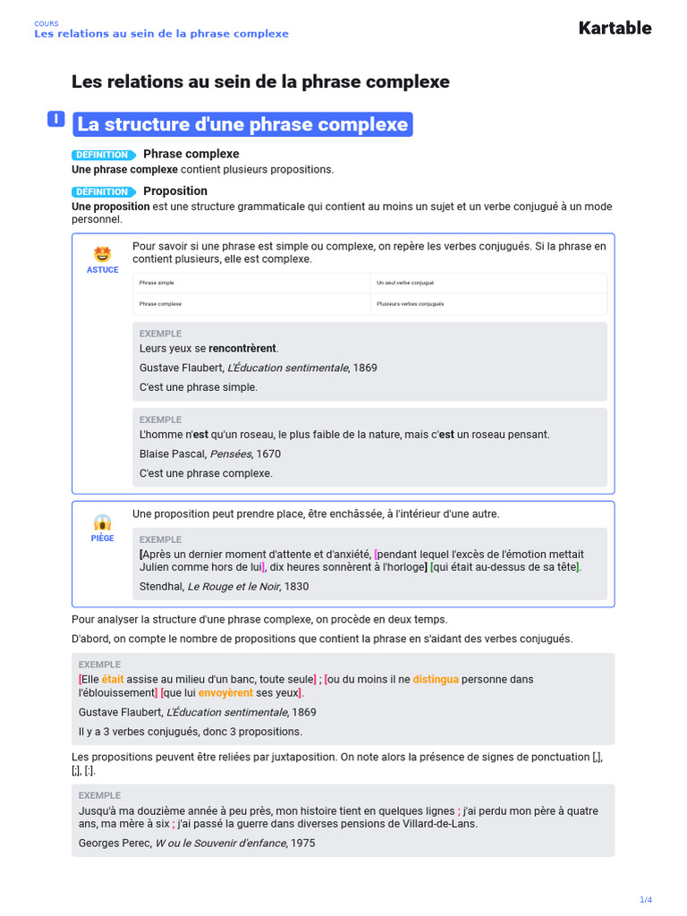 Comprendre la phrase complexe en français | PDF | Clause | Phrase