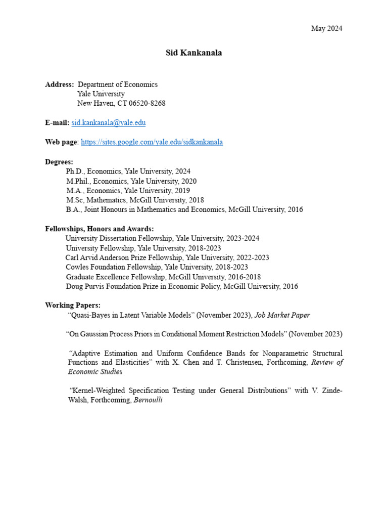 Kankanala Sid CV | PDF