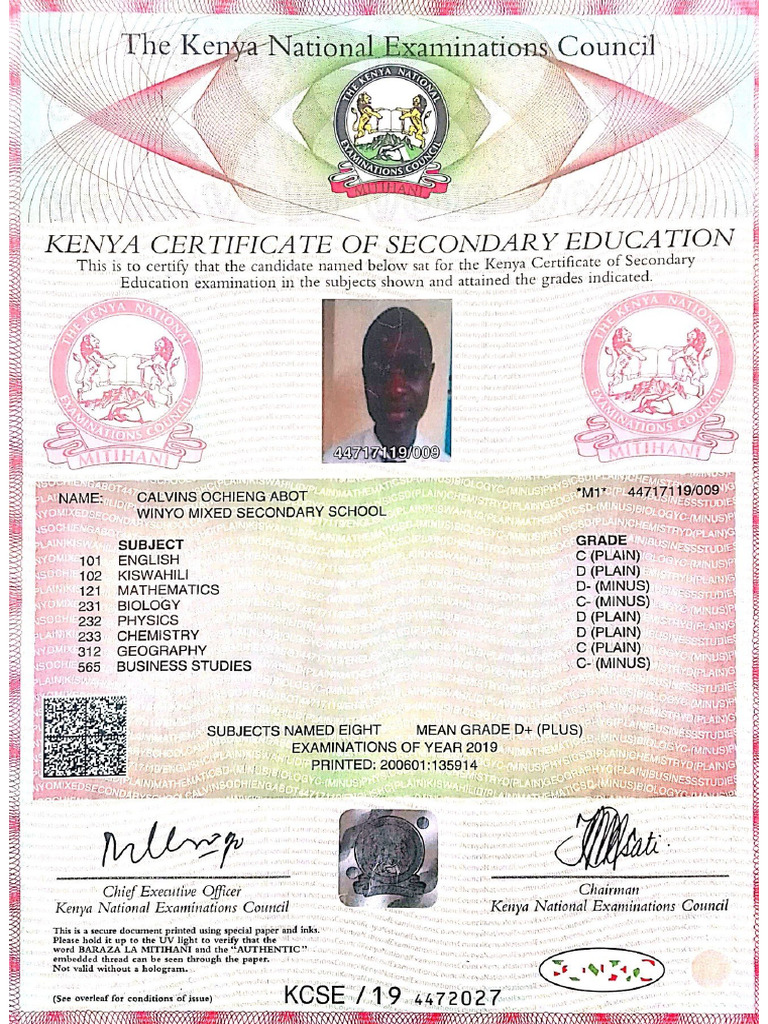 Secondary Certificate | PDF