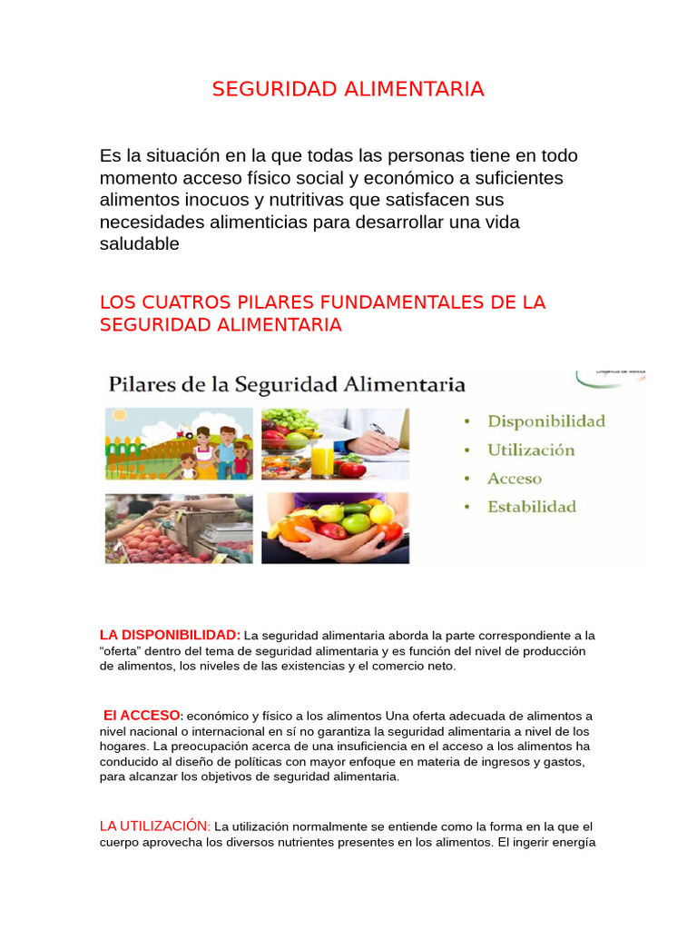 Seguridad Alimentaria | PDF | Alimentos | Seguridad alimentaria