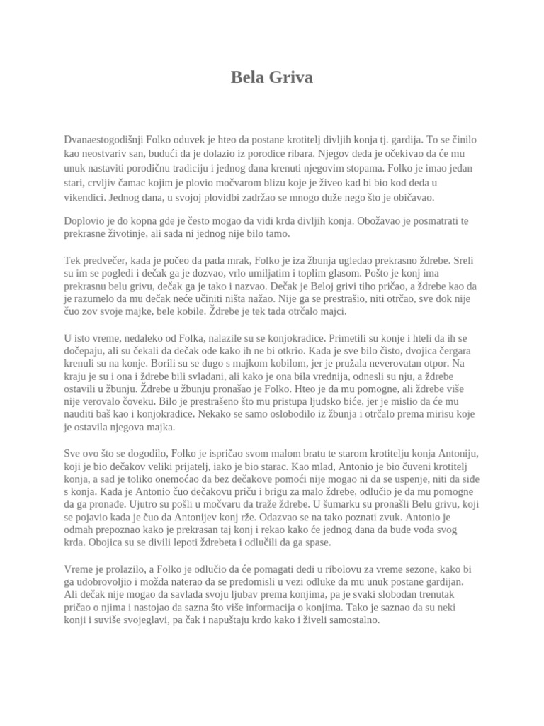 Bela Griva | PDF