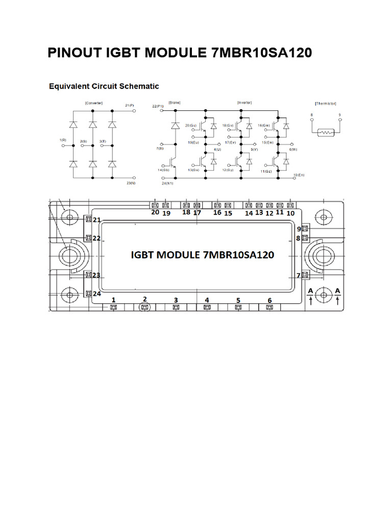 Pinout Igbt Module - 7mbr10sa120 | PDF