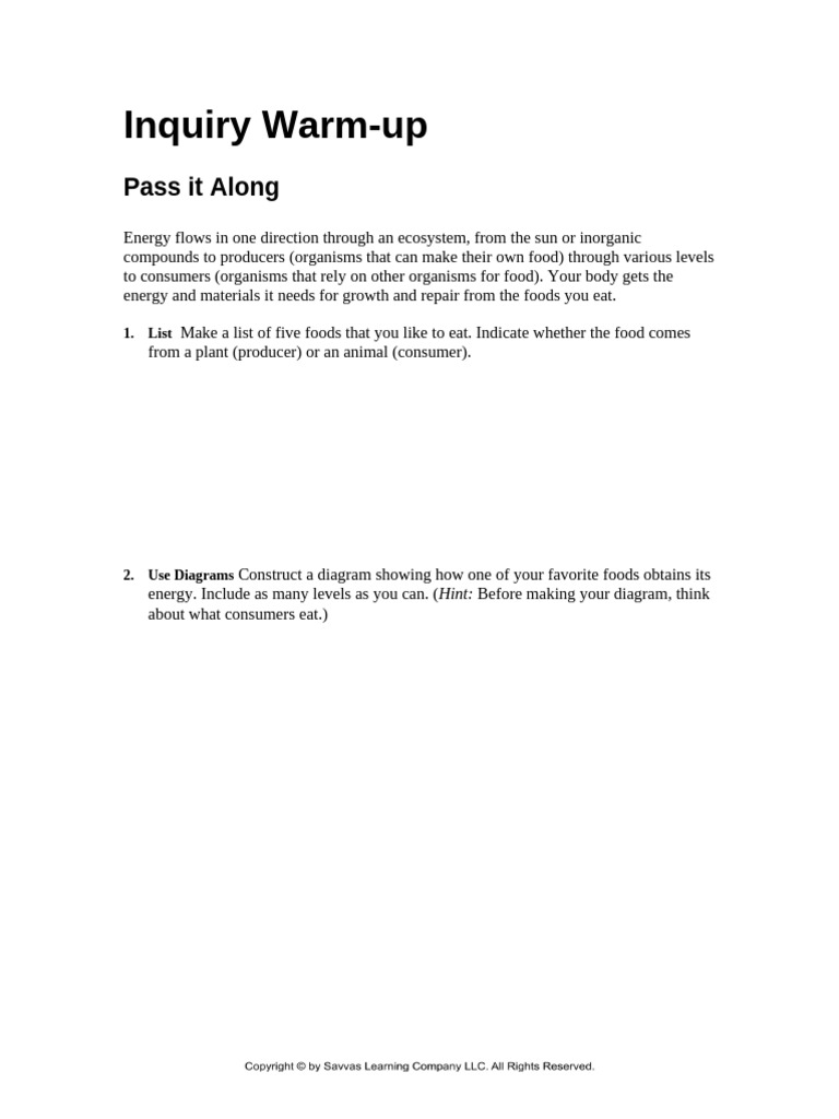 Bio Ecos l02 Warmup Lab | PDF