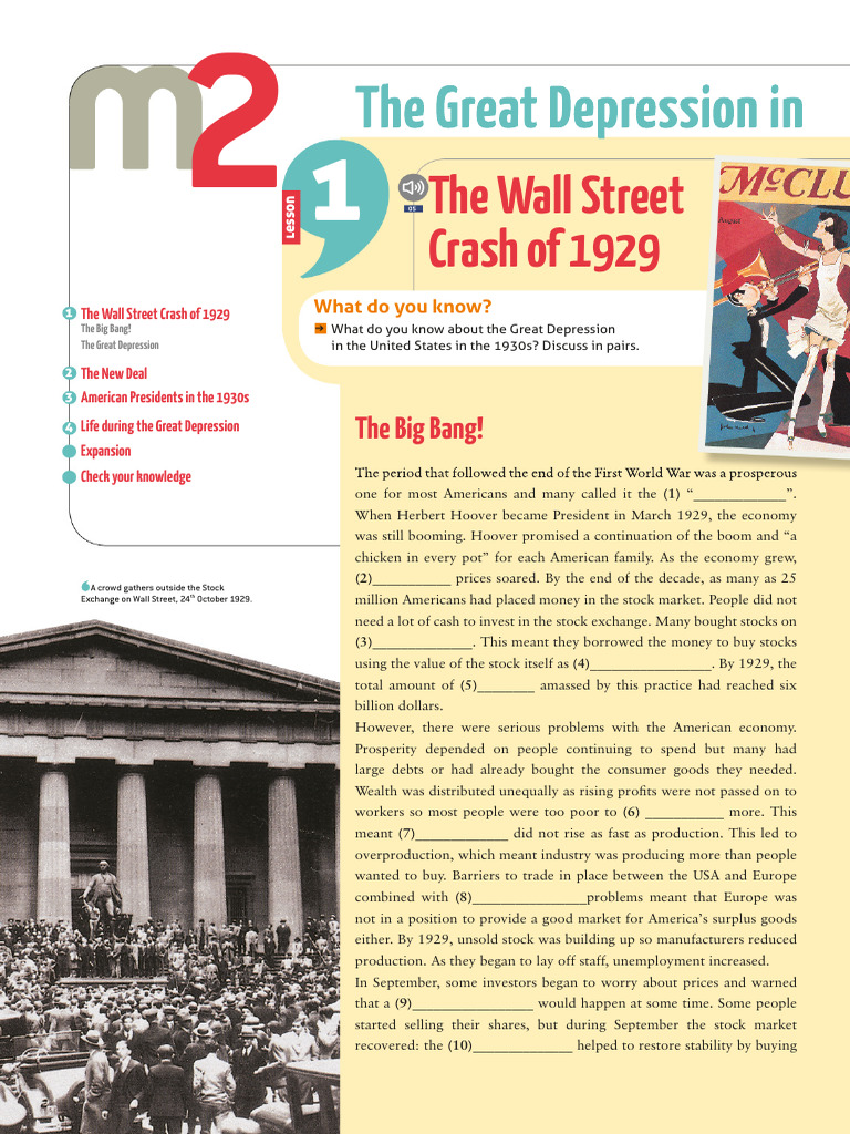 Wall Street Crash and Great Depression | PDF | New Deal | Wall Street ...