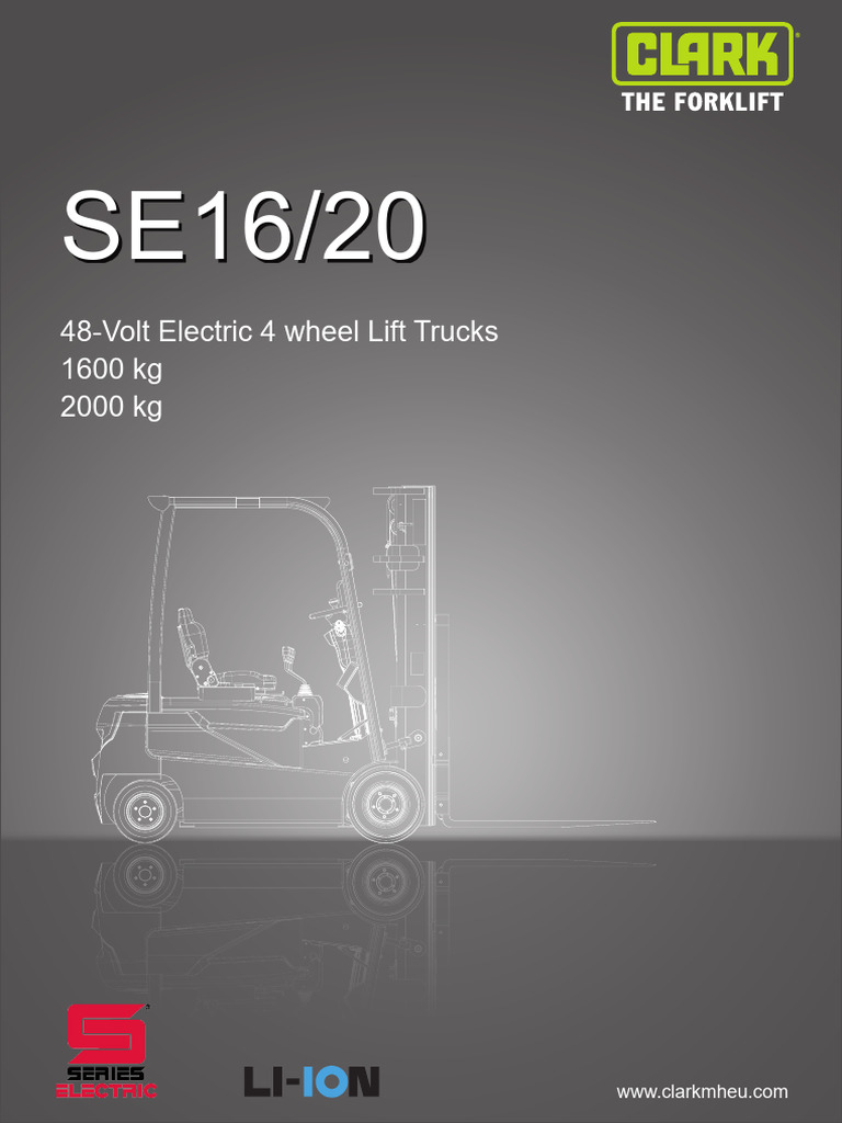 0066 Specsheet Clark Se16 20 en Pd24v2-D-En-20 A4 | PDF | Truck | Steering