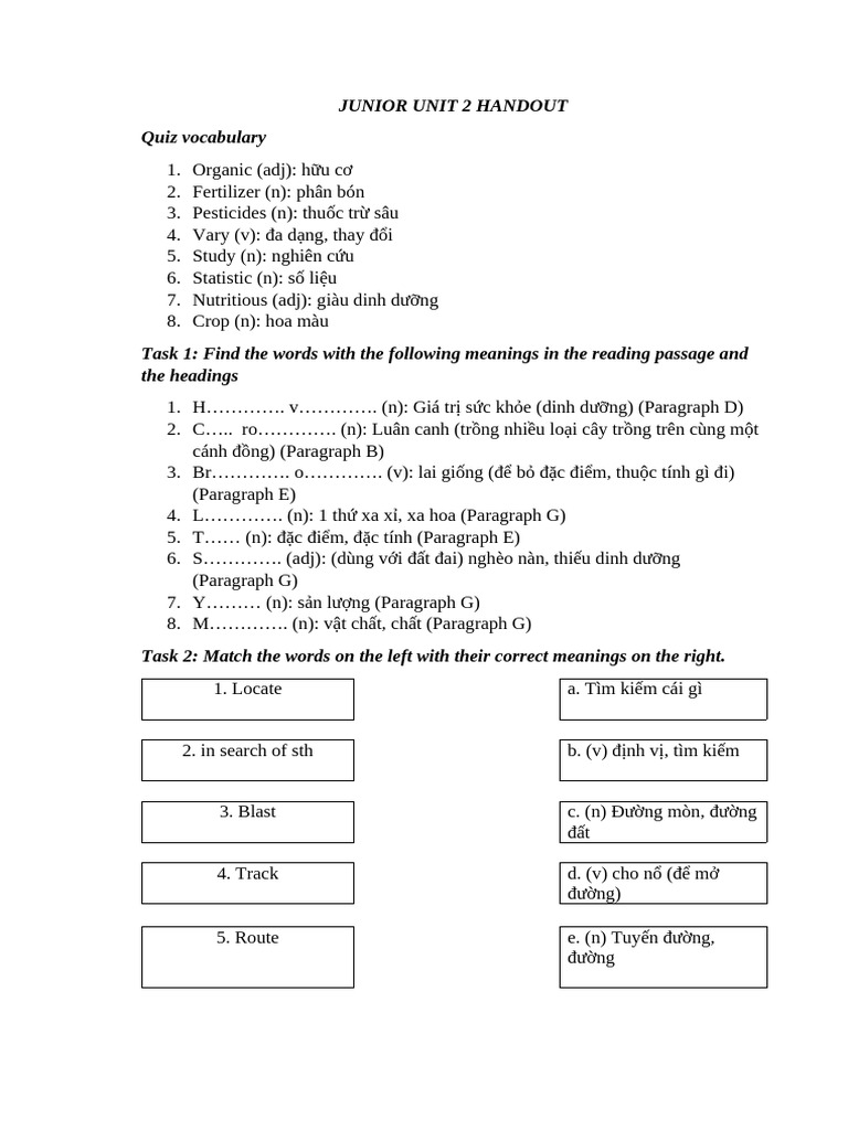 JR Unit 2 Handout | PDF