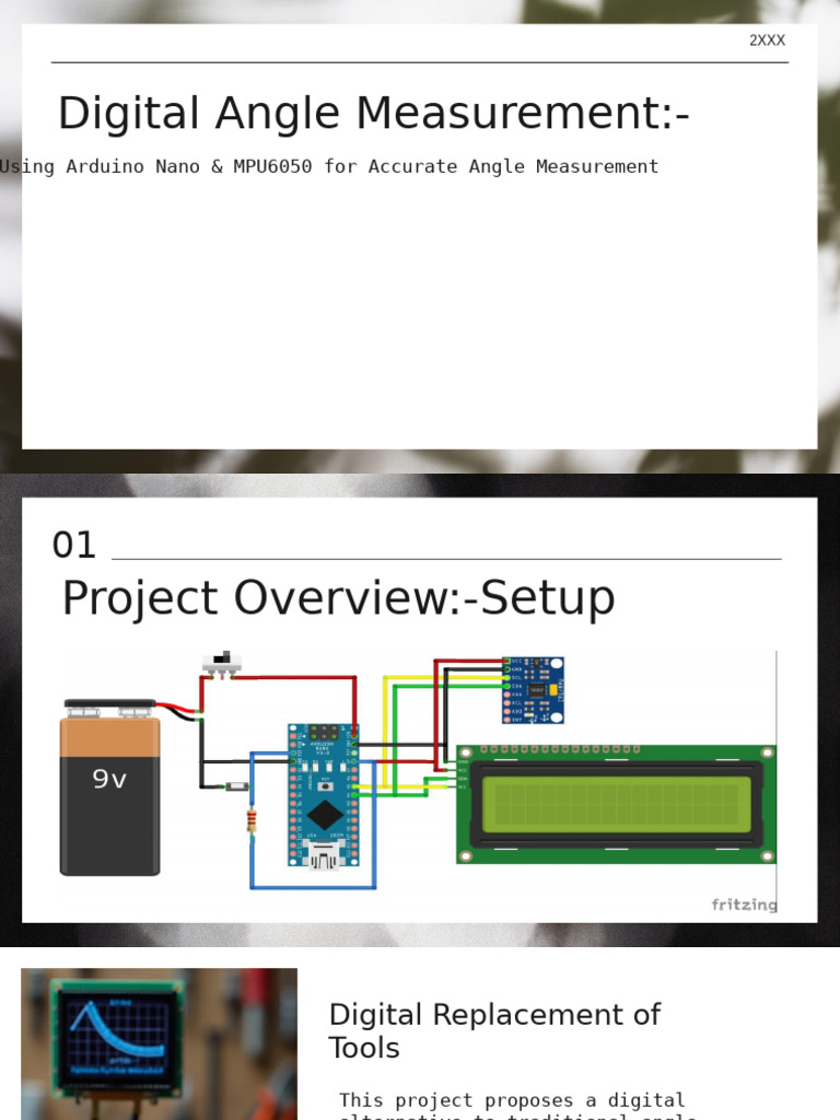 Digital Angle Measurement - PPTX Final | PDF | Arduino | Accelerometer