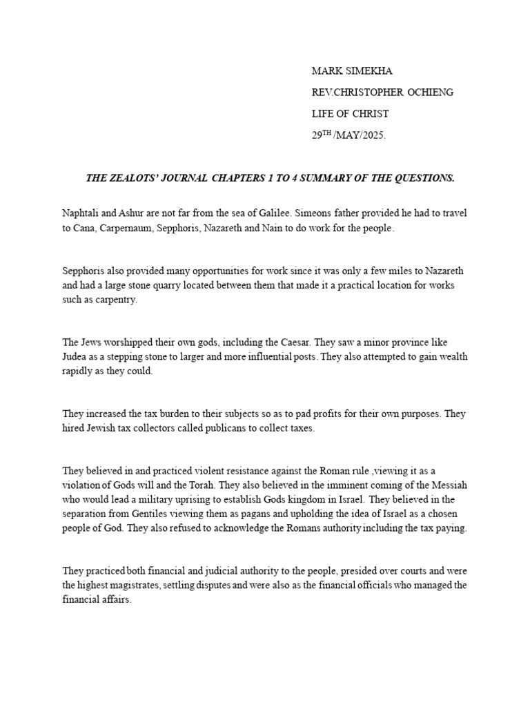 Mark Simekha - Final Copy 2 | PDF | Jesus | Yom Kippur