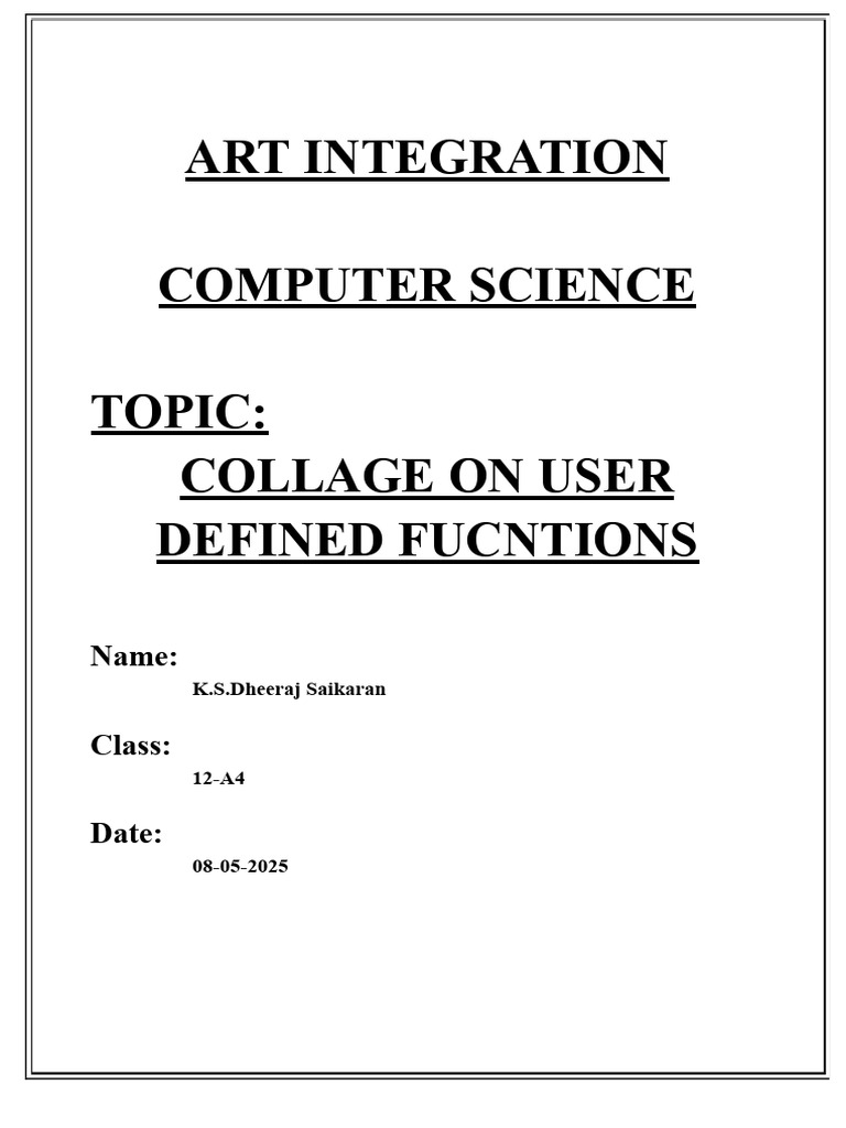 Investigatory Project Cs | PDF