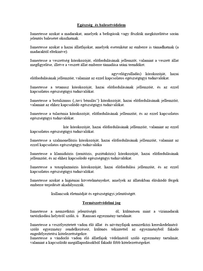 Szobeli Tetelek Solymaszoknak | PDF