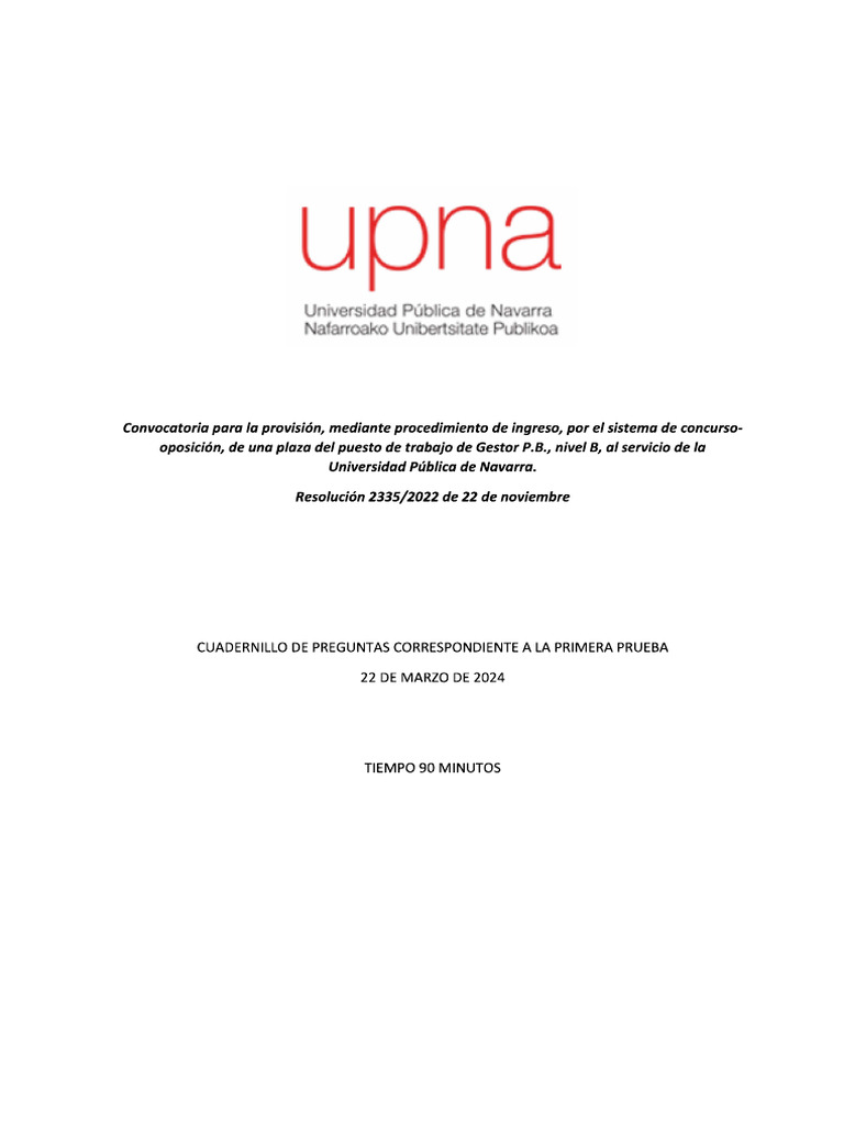 Examen Upna Gestor PB | PDF