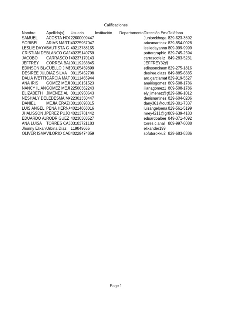 BAEN 25-35 - 20251600990-20251600990 Calificaciones | PDF