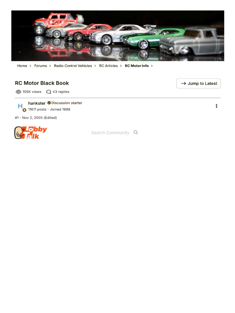 RC Motor Black Book - HobbyTalk Forum | PDF