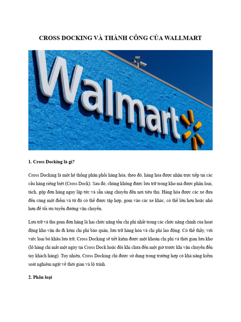 Cross Docking Và Thành Công C A Wallmart | PDF