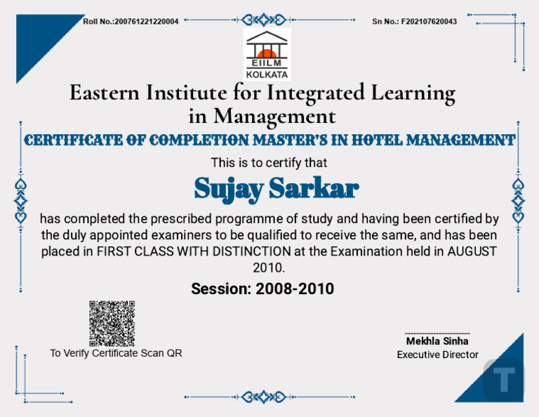 Associate 27s Degree Certificate Template | PDF