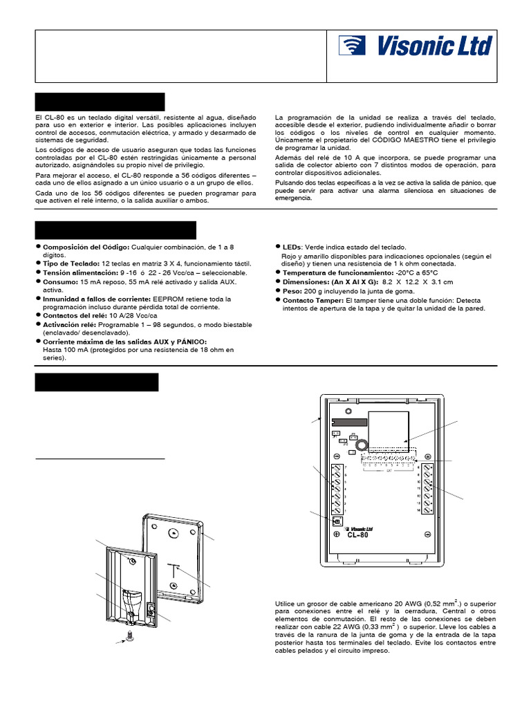 CL-8a Español | PDF | Corriente continua | Relé