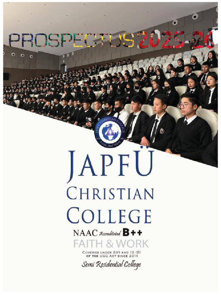 JCC Kohima Prospectus 2025-2026 | PDF | Fee | Academic Term