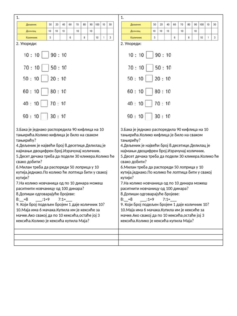 Deljenje Sa 10 | PDF