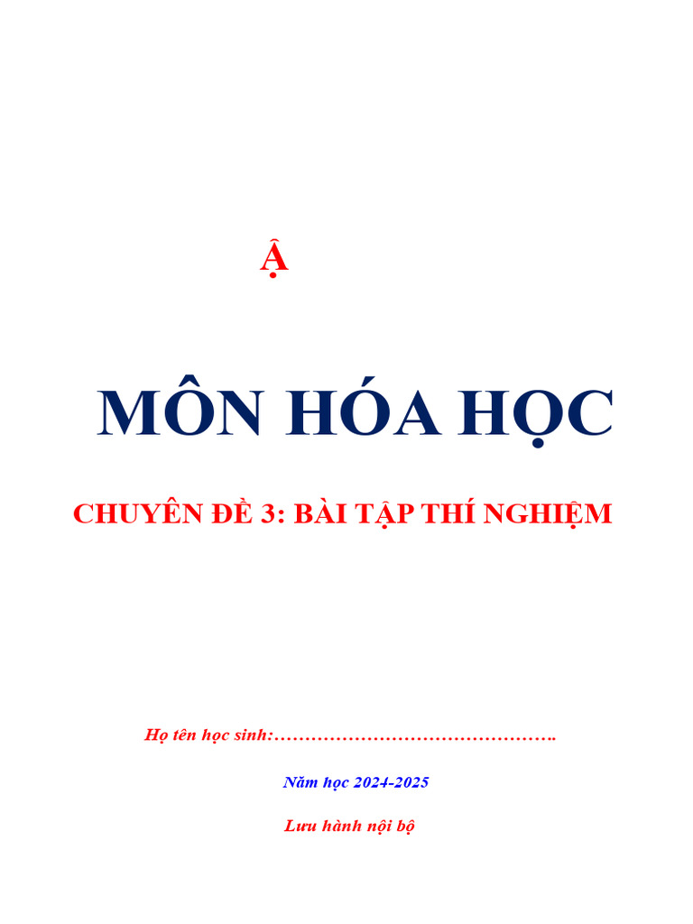 Cd3. Bai Tap Thi Nghiem 8+ 2025 | PDF