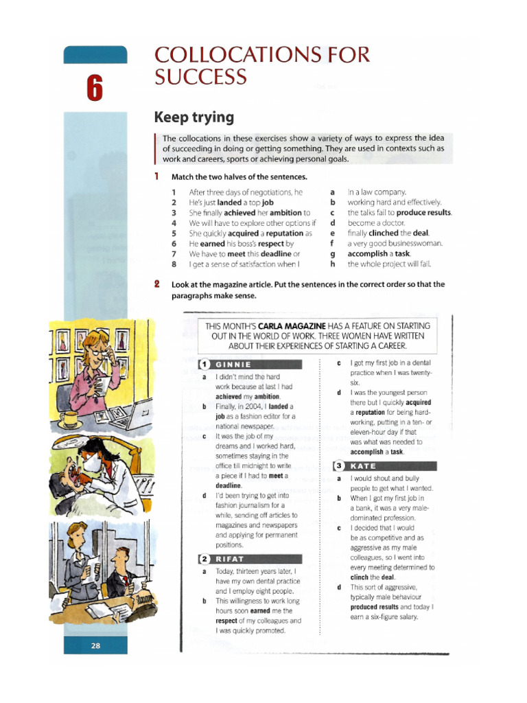 Collocations Unit 6.1 | PDF