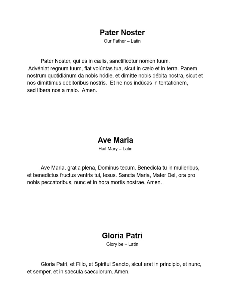Pater Noster | PDF