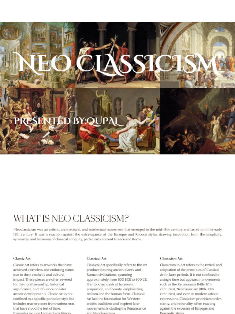 Neo Classicism | PDF