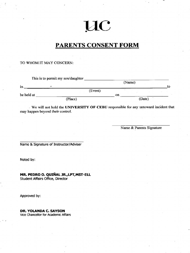 Parents Consent | PDF