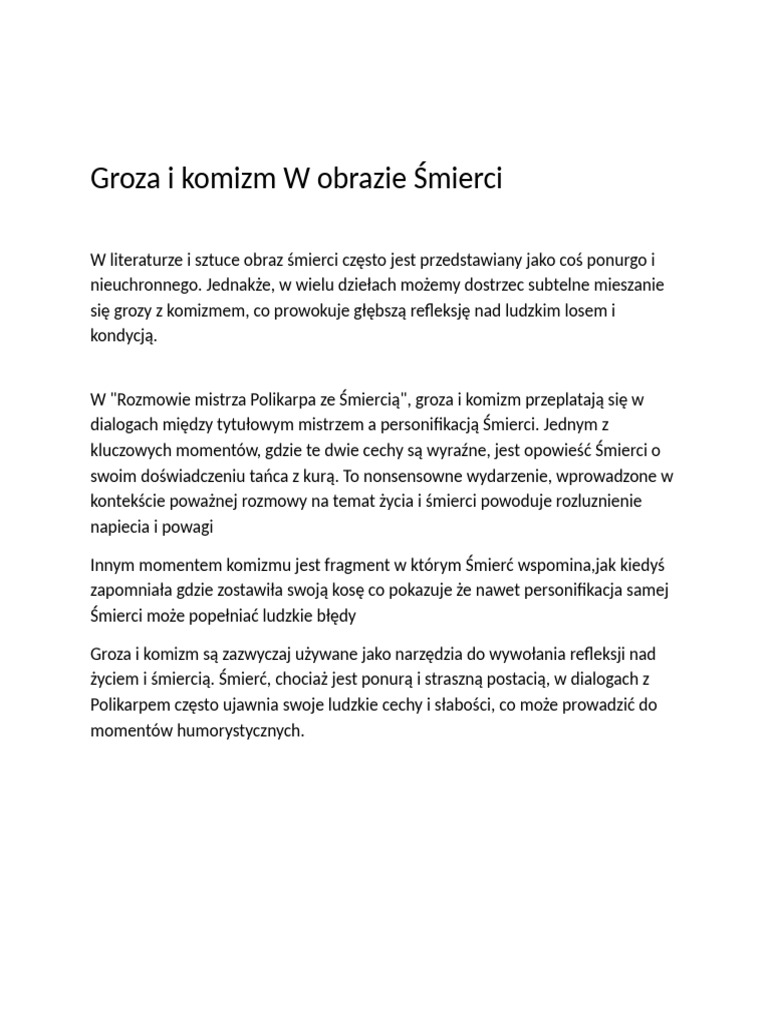 Mistrz Polskiego Karpa Groza Komizm | PDF