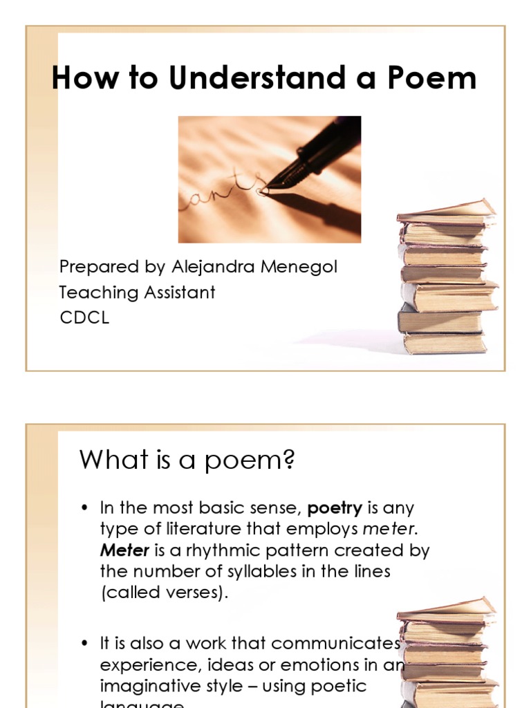How to Understand a Poem | Poetry | Senses