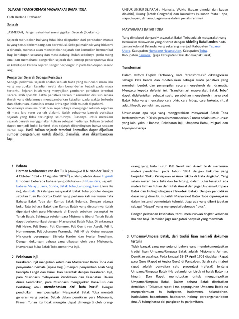 Sejarah Transformasi MBT | PDF