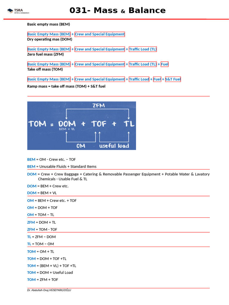 Mass & Balance 3 | PDF