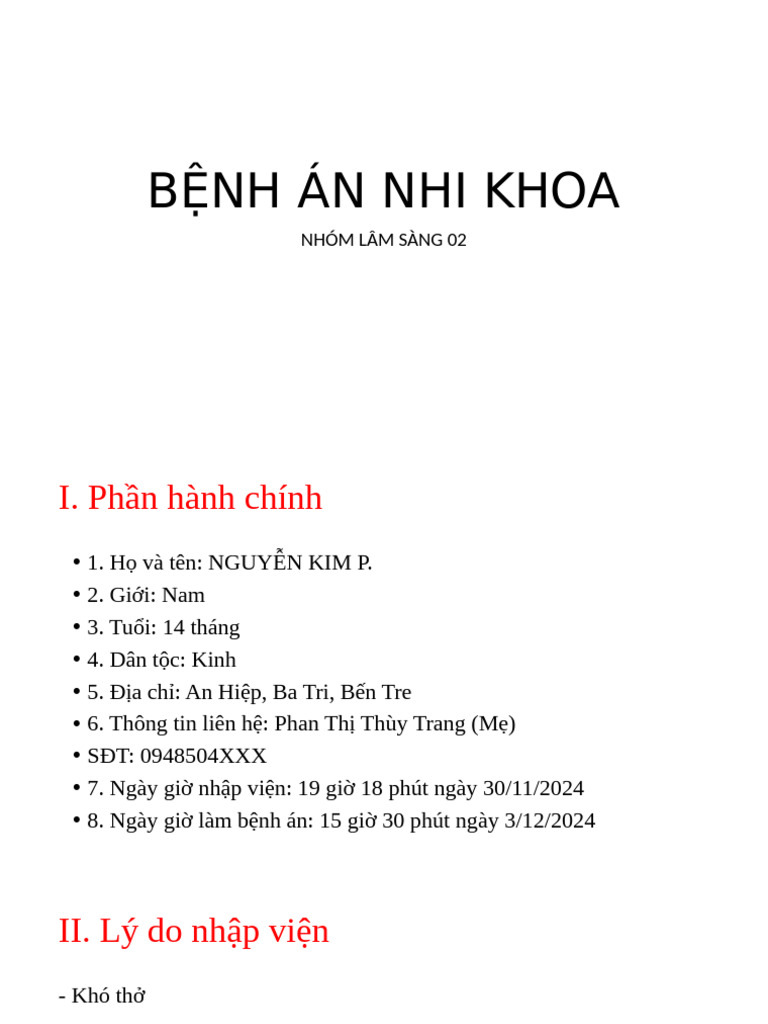BS. Đoan - Bệnh Án Hen Phế Quản | PDF