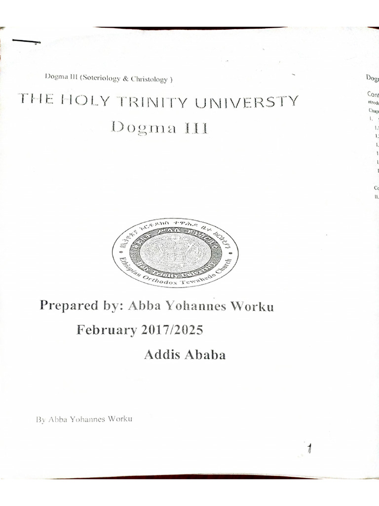 Htu Dogma III-Abba Yohannis | PDF