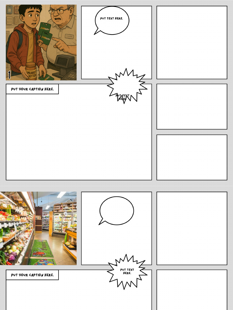 Blank 6 Panel Comic Strip | PDF