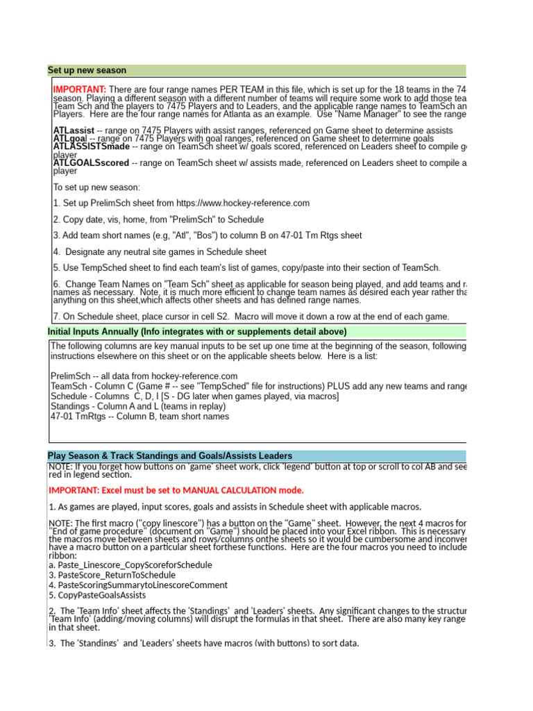 74-75 Hockey Season Setup Guide | PDF | Boston Bruins | Detroit Red Wings