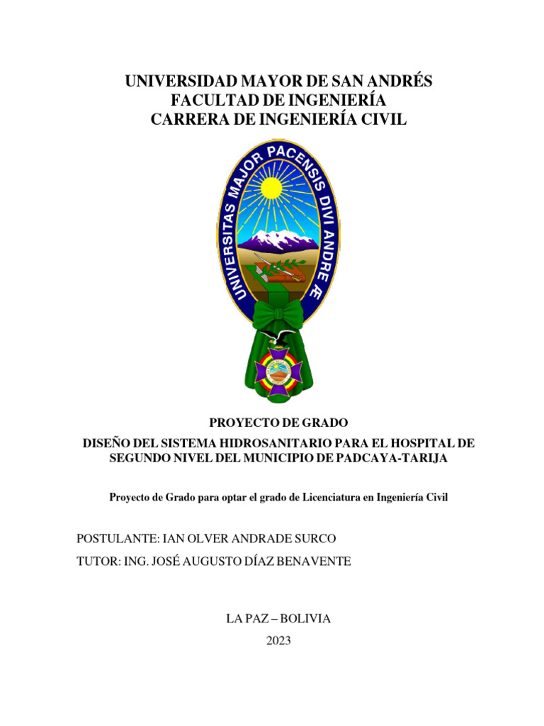 Tesis UMSA | PDF | Hospital | Agua