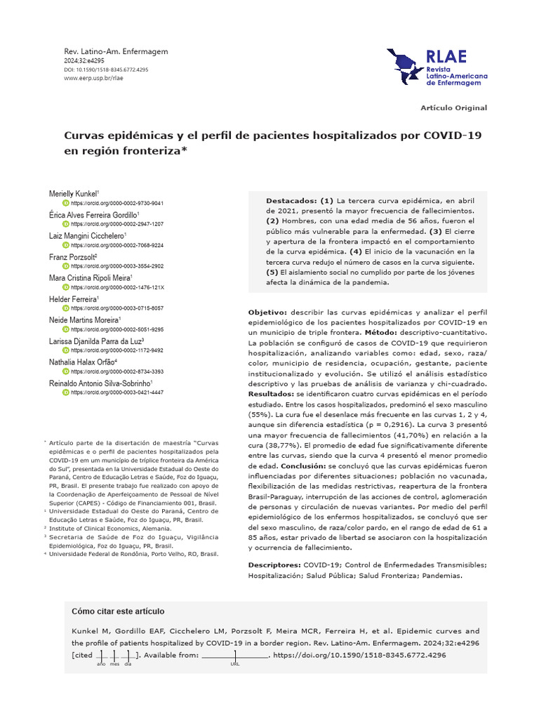 Curvas Epidemicas y El Perfil de Pacientes Hospita | PDF | Medicina ...