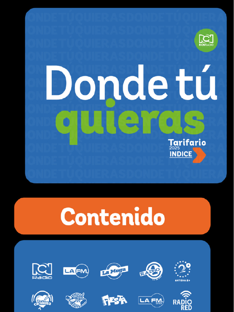 Tarifario 2025 RCN Radio | PDF