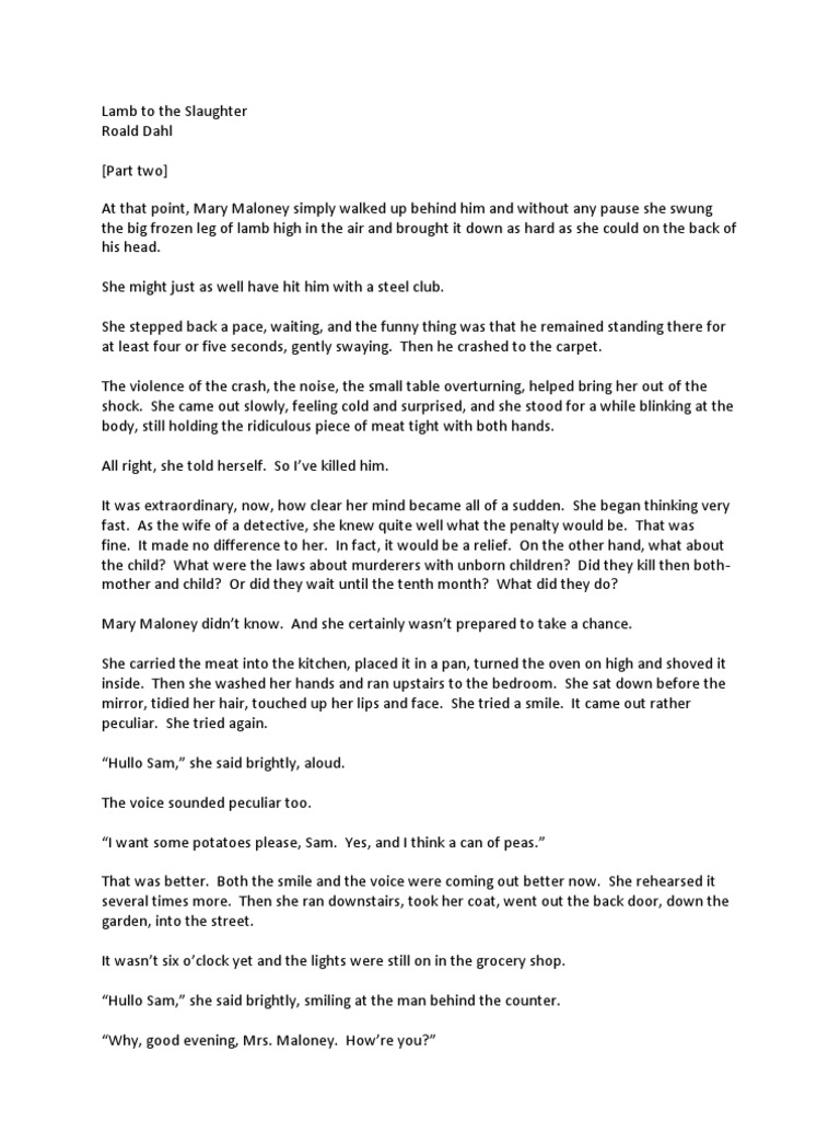 Lamb to the Slaughter | Leisure